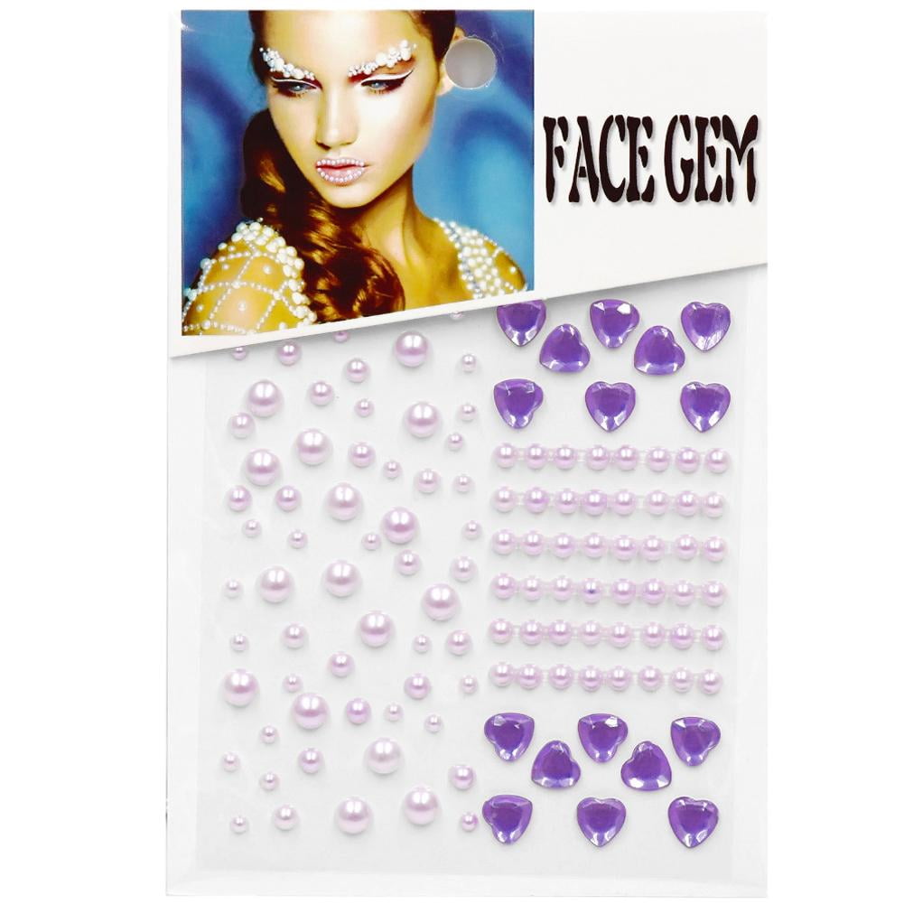 GHYJPAJK Pearl Eyes Face Temporary Tattoo Gems Beauty DIY Body Art Nail ...