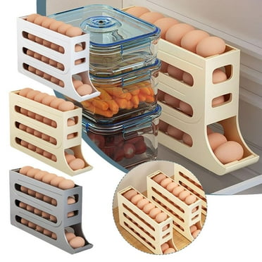 2-Tier Egg Dispenser for Fridge - Space Saving Egg Organizer Holder ...