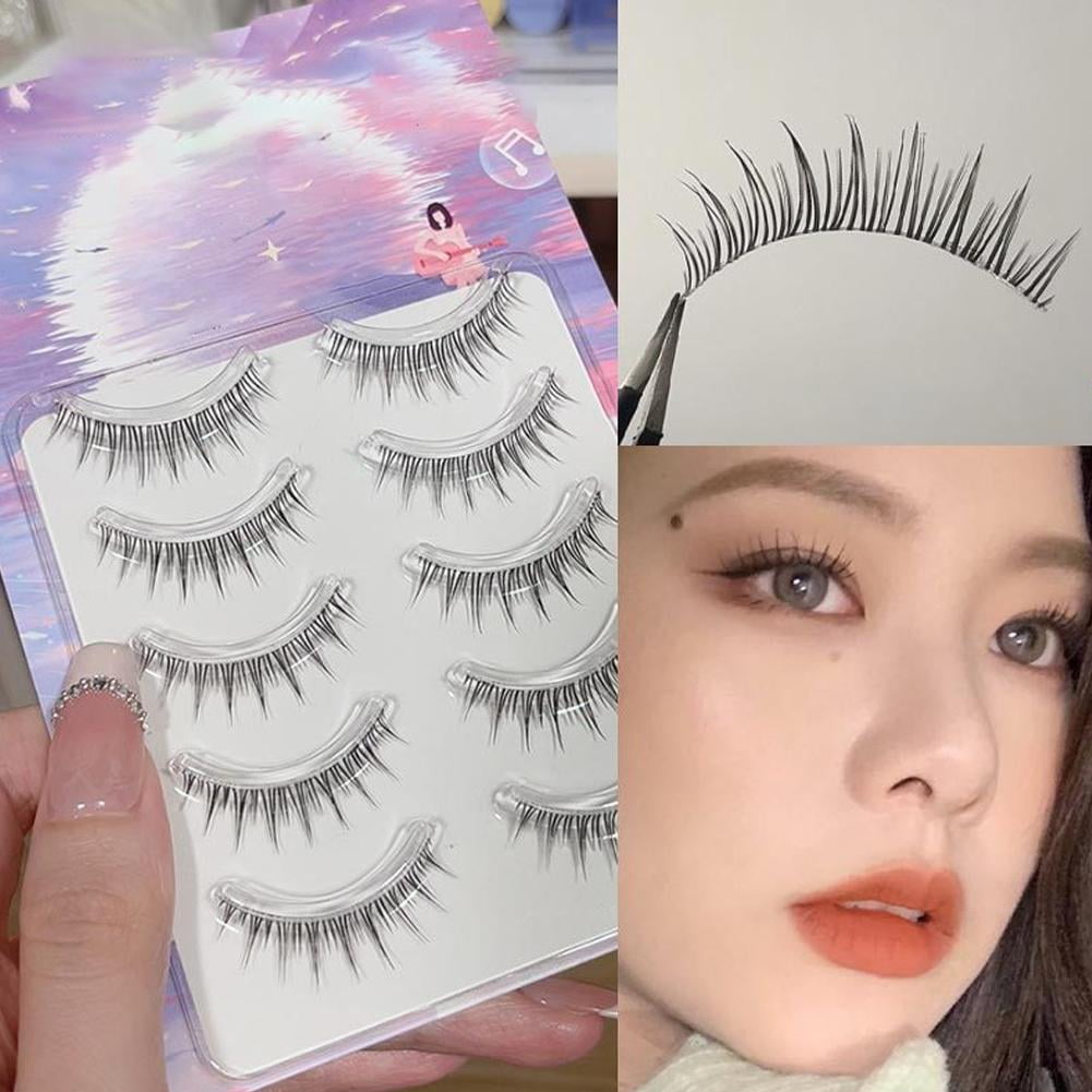 GHYJPAJK Transparent Stylized Cross-Shaped Lower Eyelash Type Natural ...