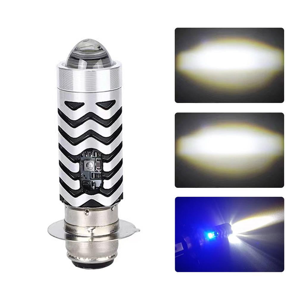 GHYJPAJK Motorcycle Headlight Hallogen Dual Colour Bulb With Blue ...
