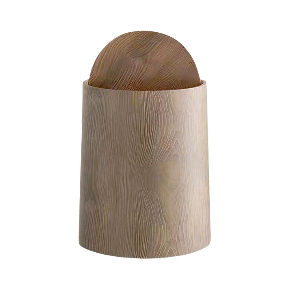 GHYJPAJK ZHOSXRC 1215L Trash Can with LidWood Grain Trash CanWalnut ...