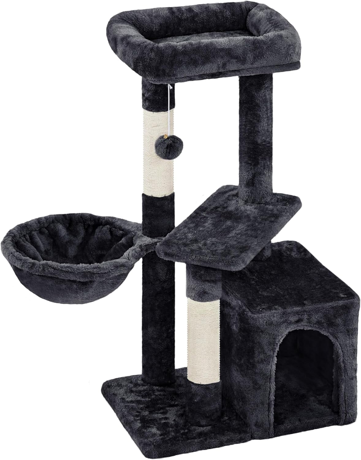GHooa 34in Cat Tree Cat Tower Scratching Posts Modern Bed Cat Furniture ...