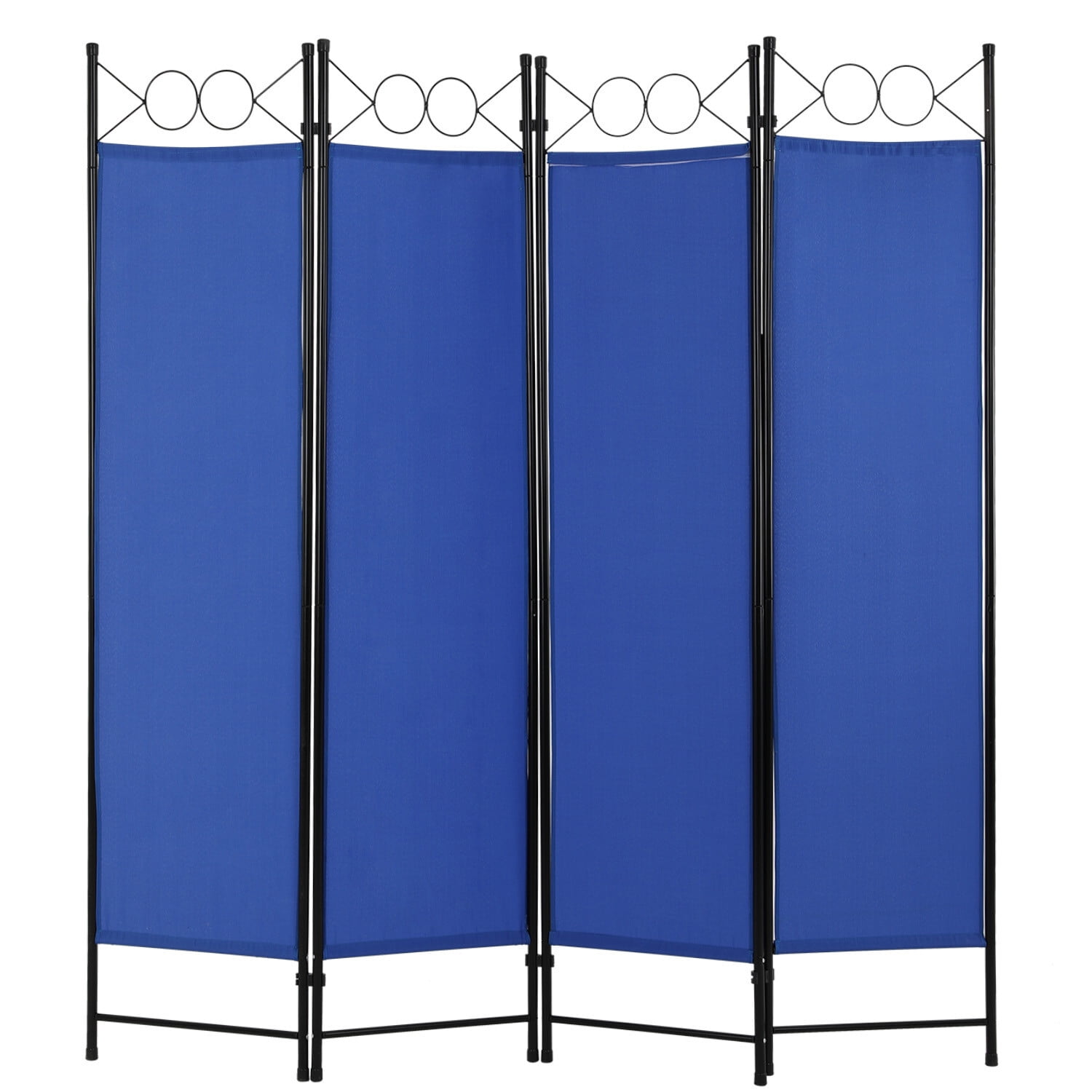 GHooa 4 Panel Room Divider 6FT Steel Frame Screen Folding Privacy ...