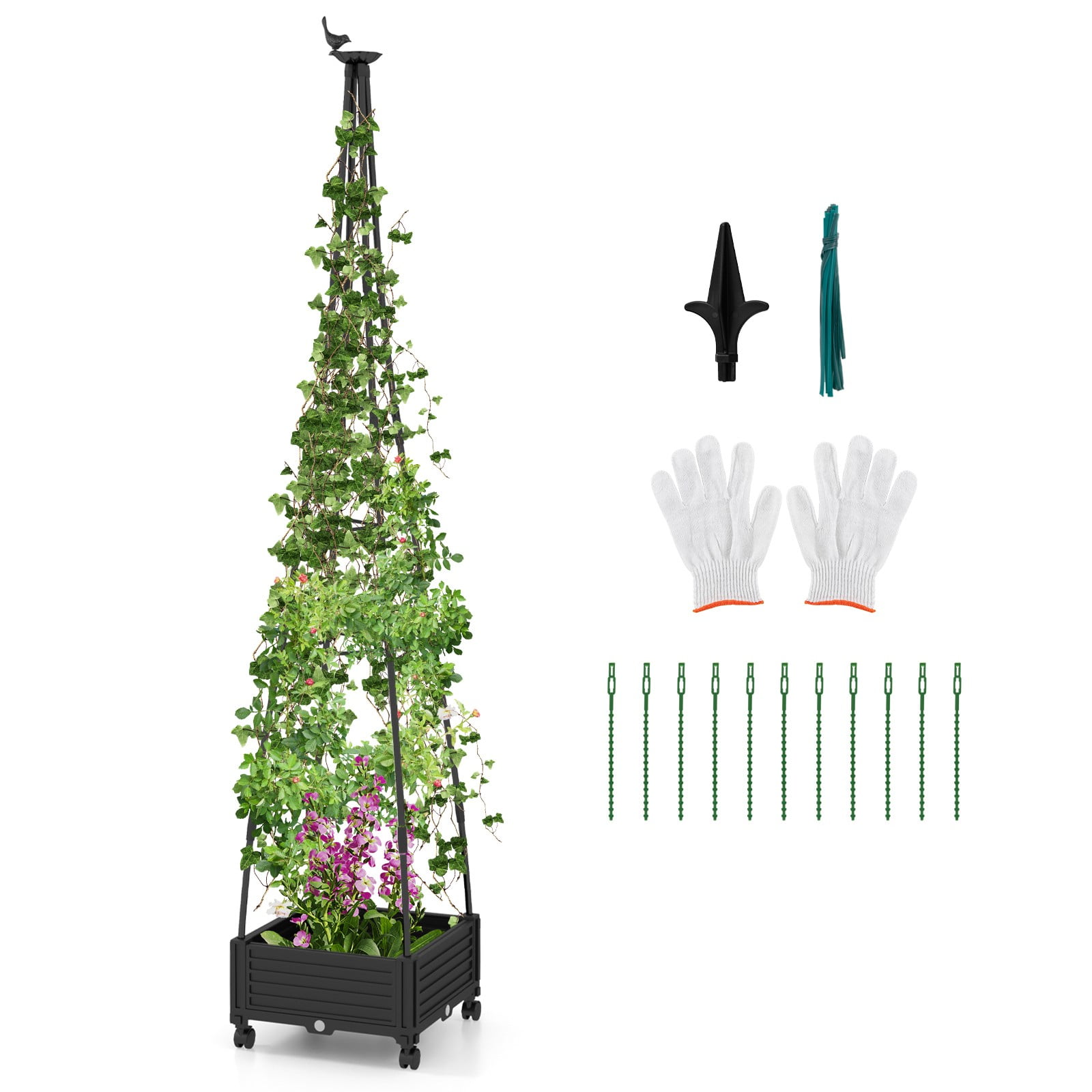 GHooa 81" Garden Obelisk Trellis for Climbing Plants Tall Plant Support ...