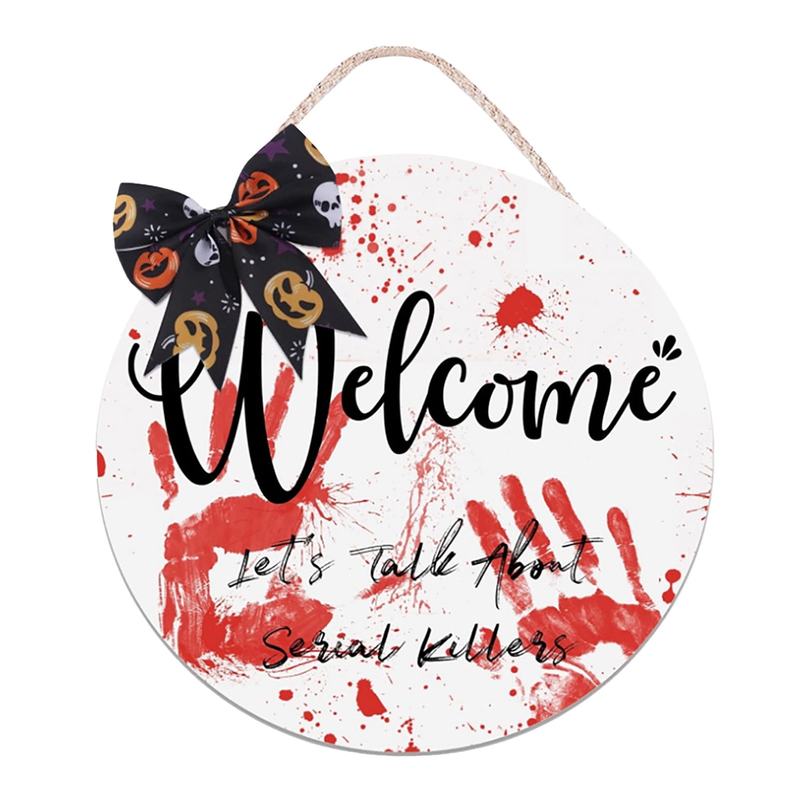 GHrcvdhw New Wooden Door Hanger Handprint Hanging Sign Prank Sign Funny ...