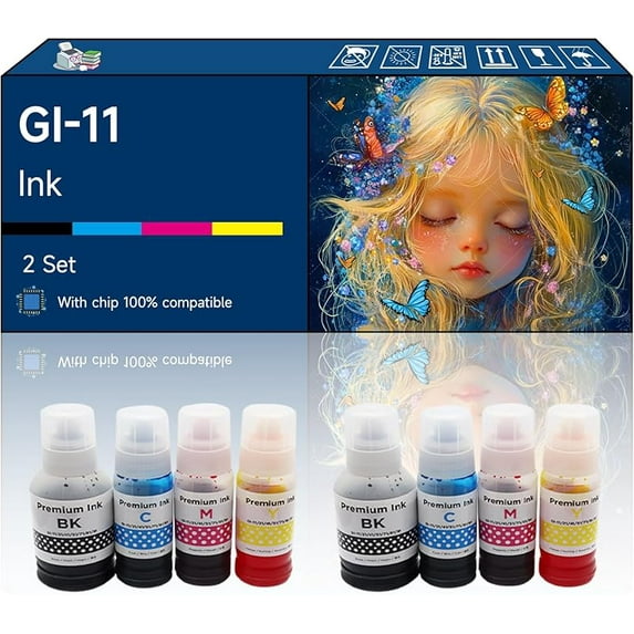 GI-11 Ink Compatible with Canon G2160 G3160 Printers, High-Yield ...