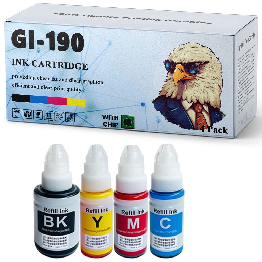 GI-190 GI190 Compatible GI190BK GI190C GI190M GI190Y Ink Cartridges ...