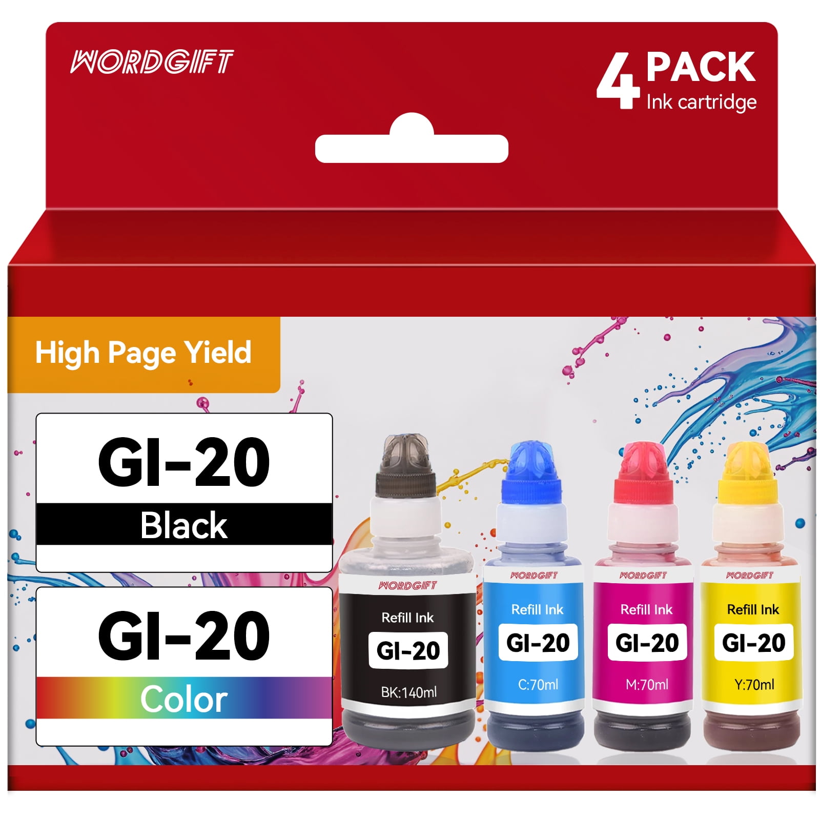 GI 20 Ink Compatible for Canon GI 20 GI20 Ink Bottles for PIXMA G6020 ...