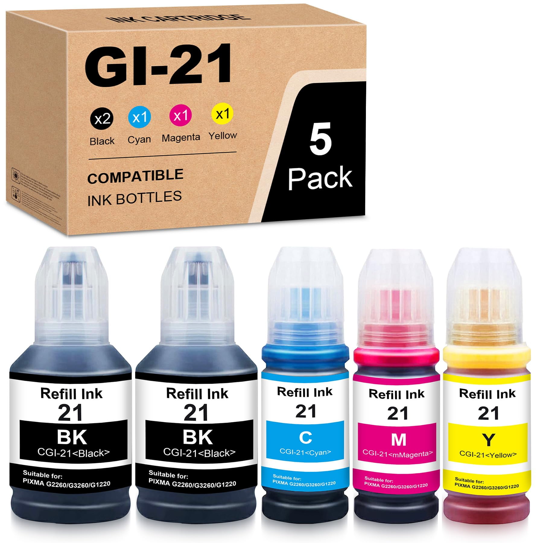 GI 21 GI21 Ink Bottles Replacements for GI-21 Ink Refill Bottles ...