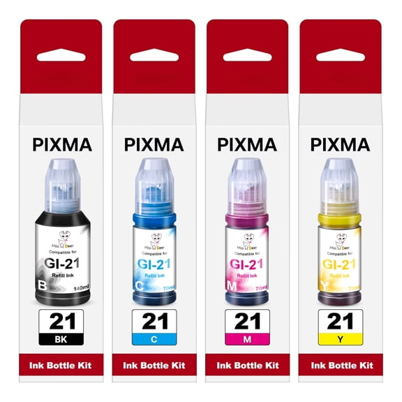 4 Pack Refill Ink Bottle for Canon cartridge PG-243 CL-244 PG-245 CL ...