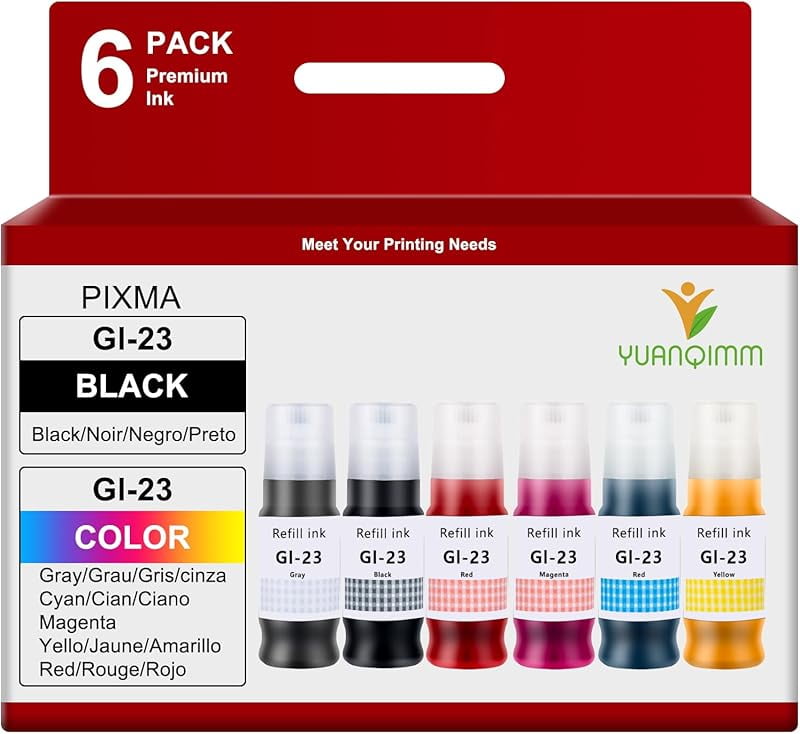 GI-23 GI23 Ink Refill Bottles (Not Sublimation Ink) Replacement for ...