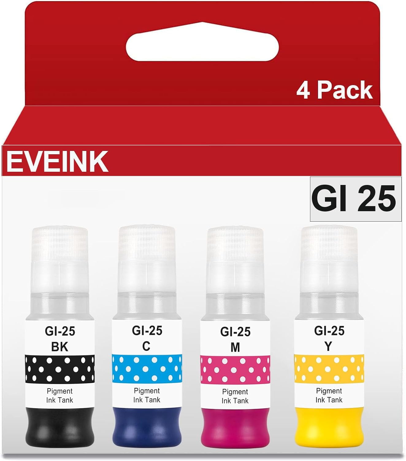 GI-25 GI 25 Ink Bottle(70ml) Rmanufactured Pigment Ink Compatible with ...