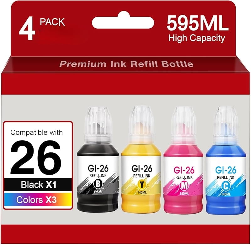 GI-26 GI26 Ink Refill Bottles GX7021 Ink Refill Bottles Compatible for ...