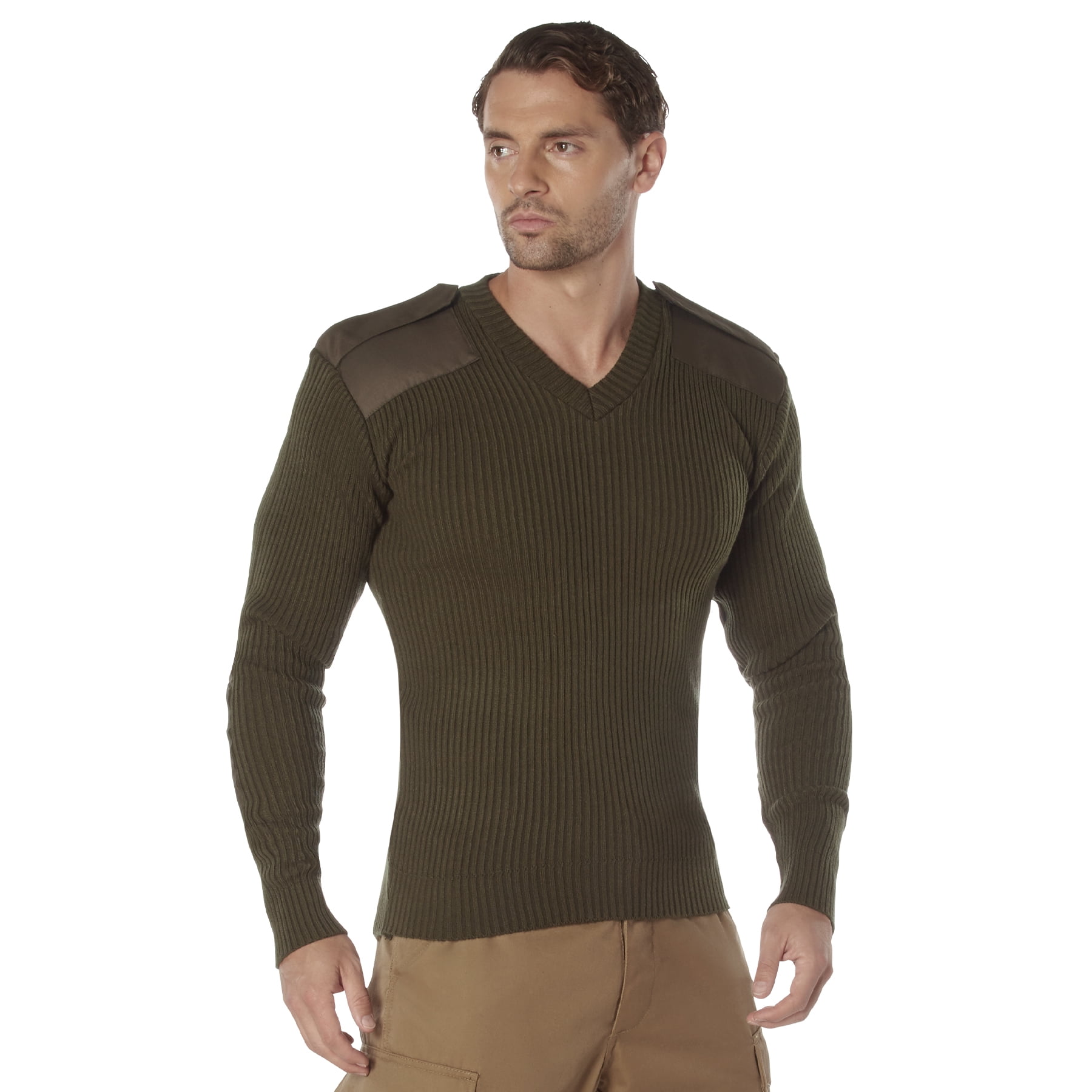 GI Acrylic V-Neck Commando Sweaters-2X Olive Drab - Walmart.com