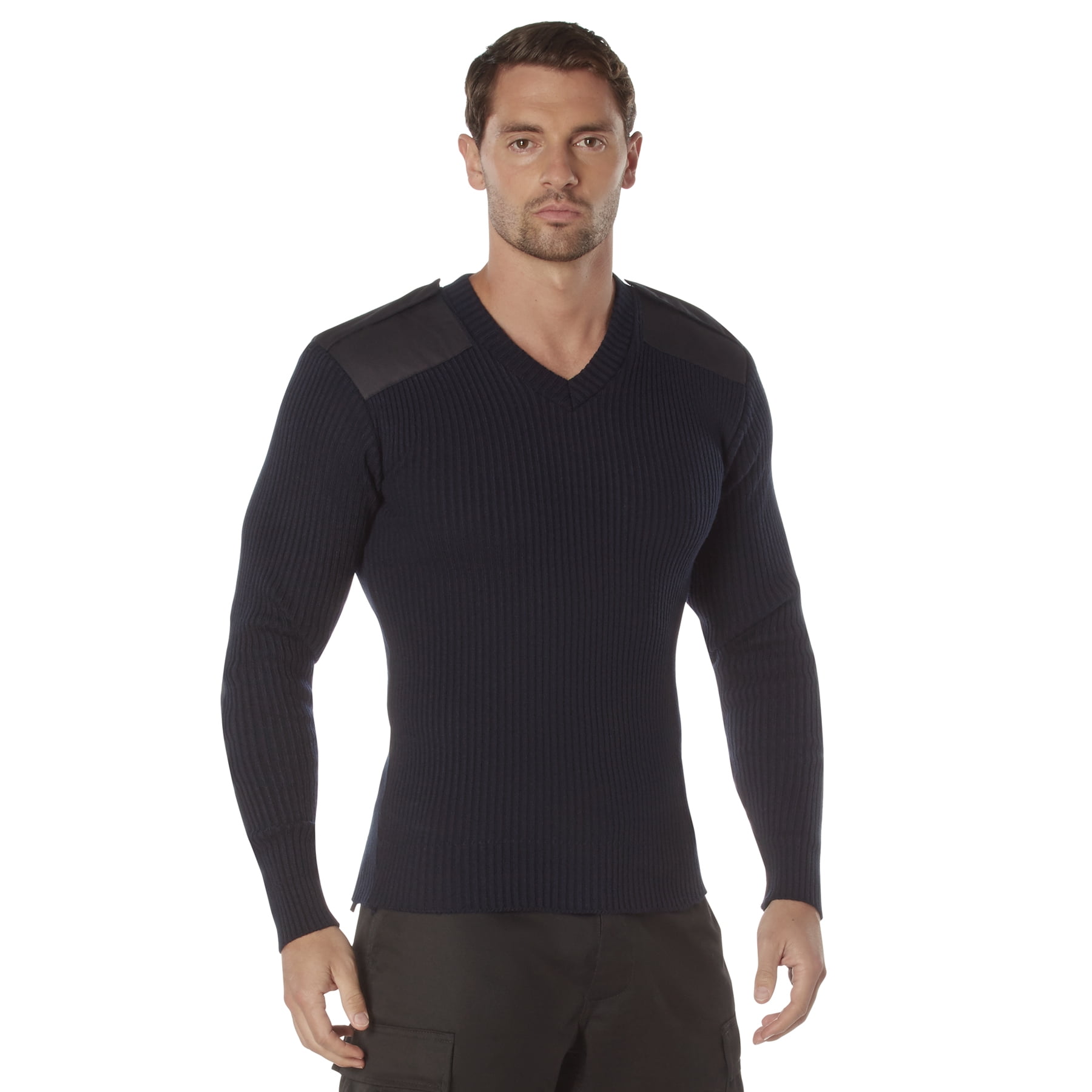 GI Acrylic V-Neck Commando Sweaters-Large Navy - Walmart.com