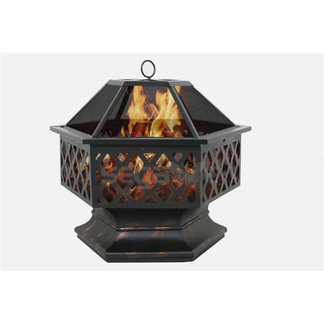 GI GI11 Fire Pit Heater Backyard Wood Burning Patio Deck Stove ...