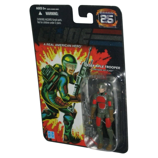 GI Joe 25th Anniversary Sgt. Flash Laser Rifle Trooper (2007) Hasbro 3. ...