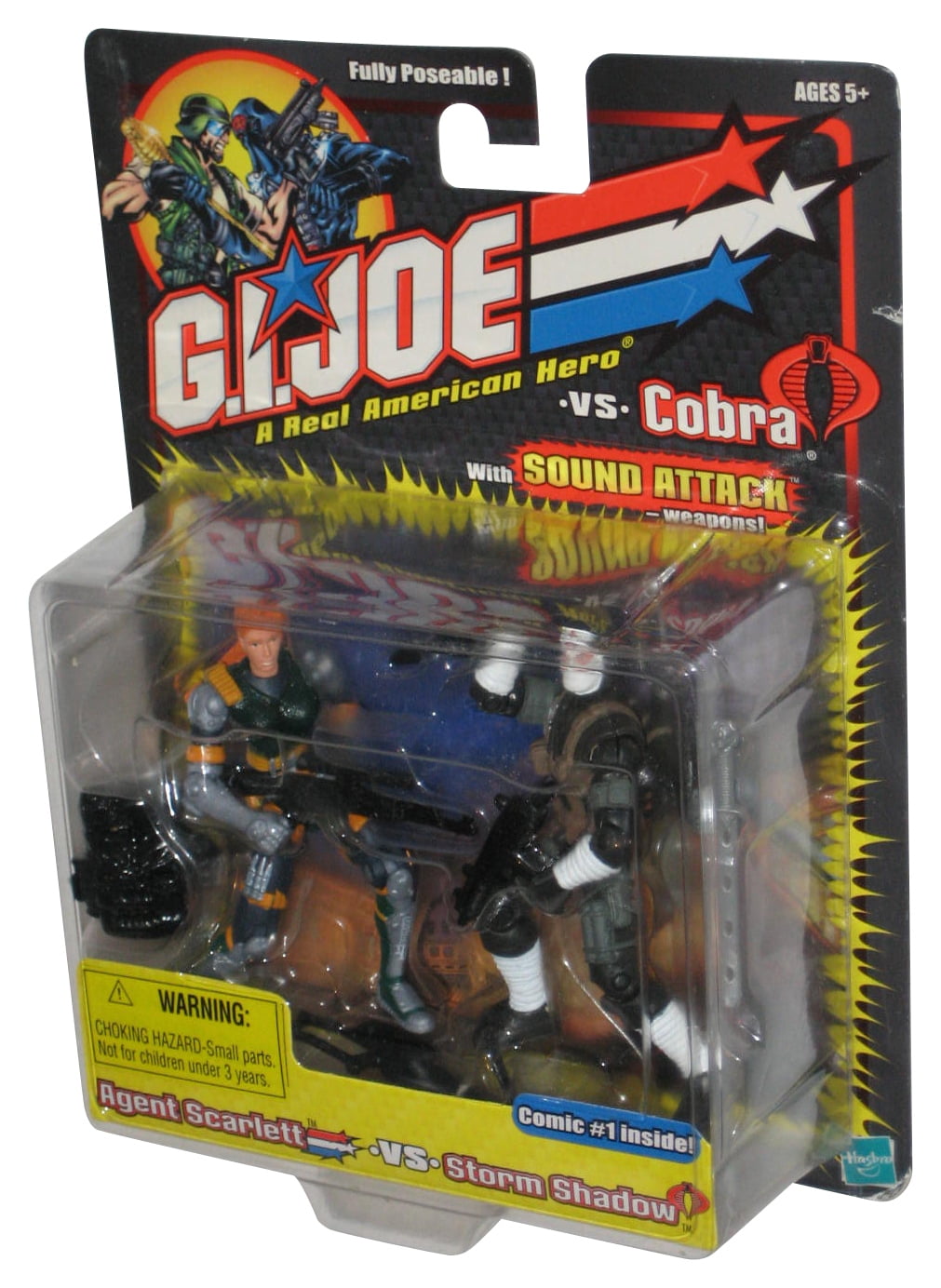 GI Joe Agent Scarlett vs Storm Shadow (2002) Hasbro Action Figure Pack ...