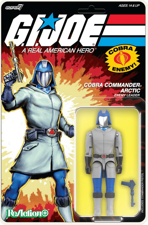 G.I. Joe Cobra Commander Arctic Enemy Leader Super7 Reaction Action Figure (Wave 3) - Walmart.com