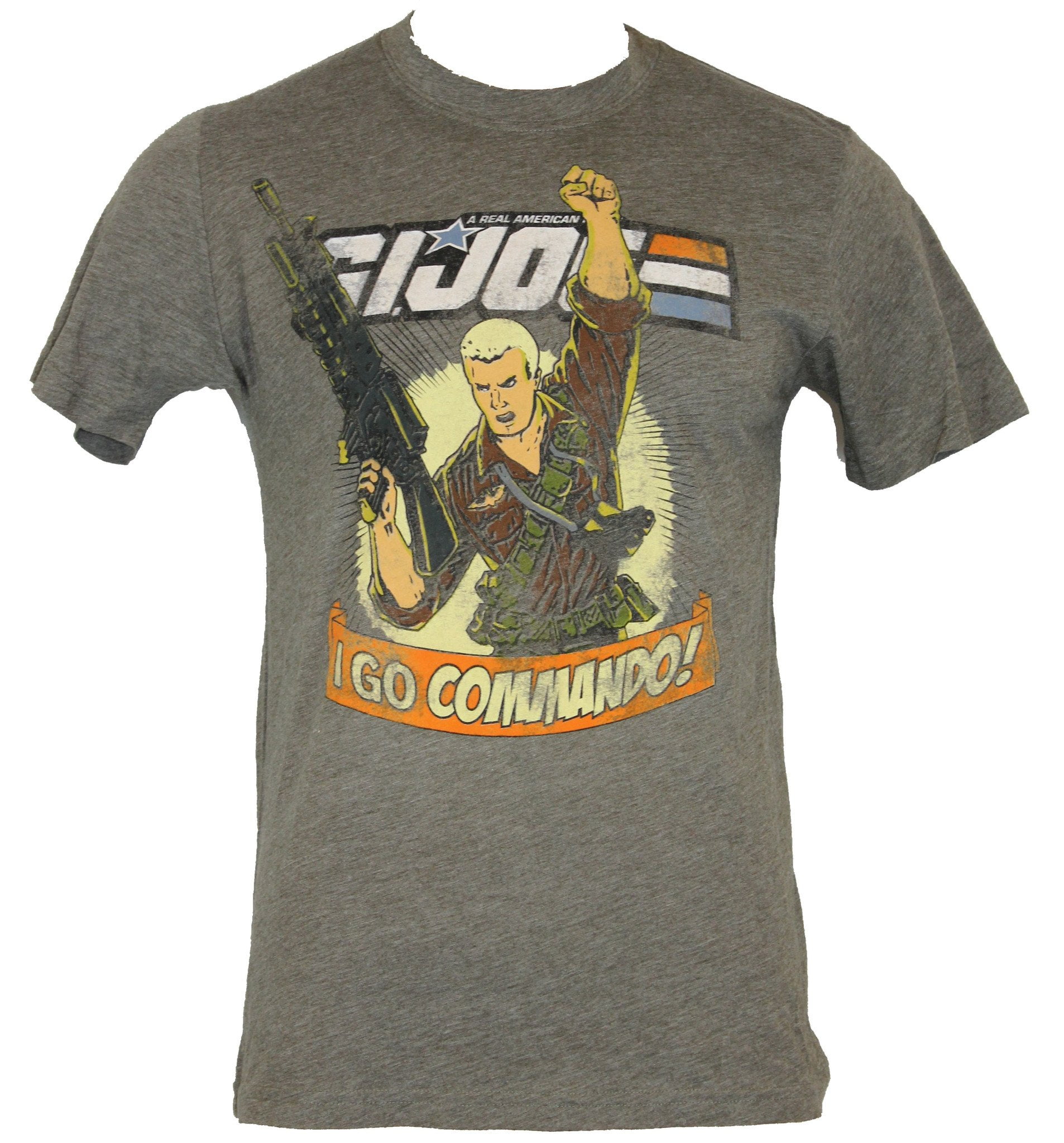 GI Joe (G.I. Joe) Mens T-Shirt - "I Go Commando!" Duke Screaming Image ...