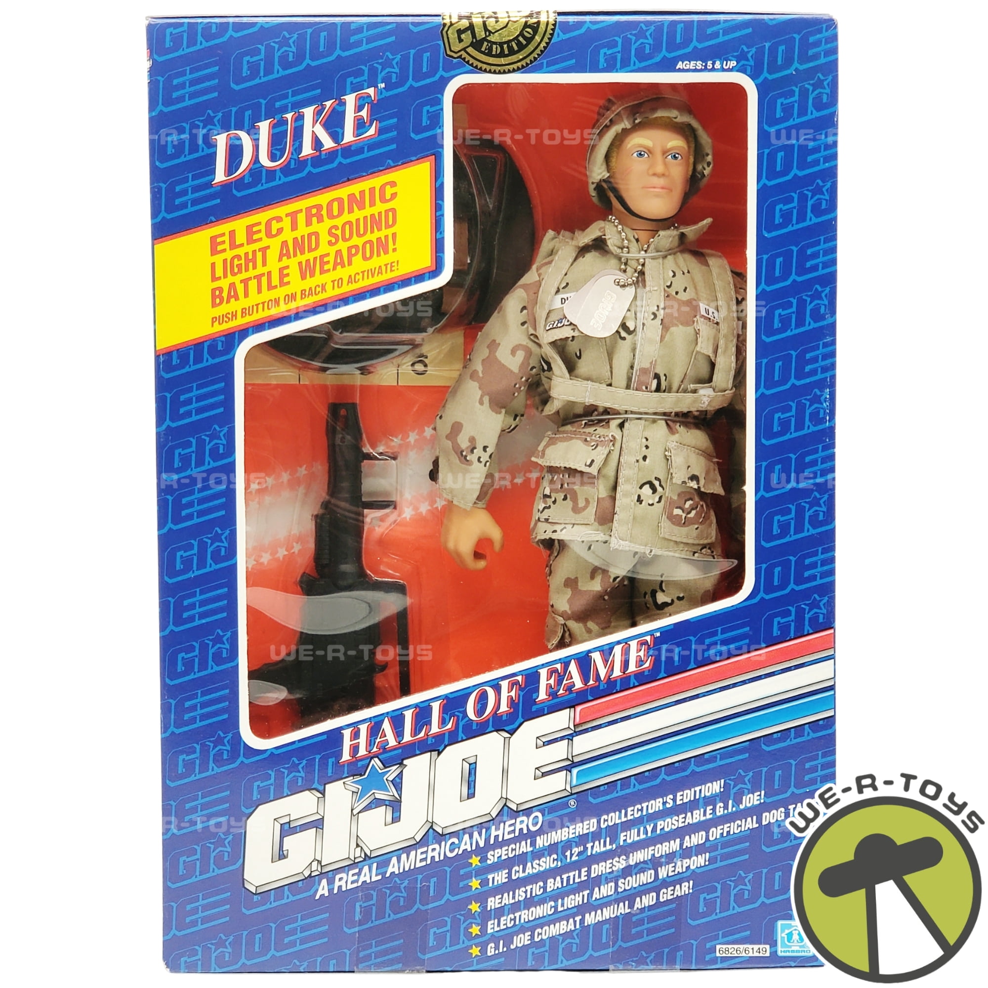 GI Joe Hall Of Fame Duke 12" Action Figure w/ Electronic Weapon 1991 ...