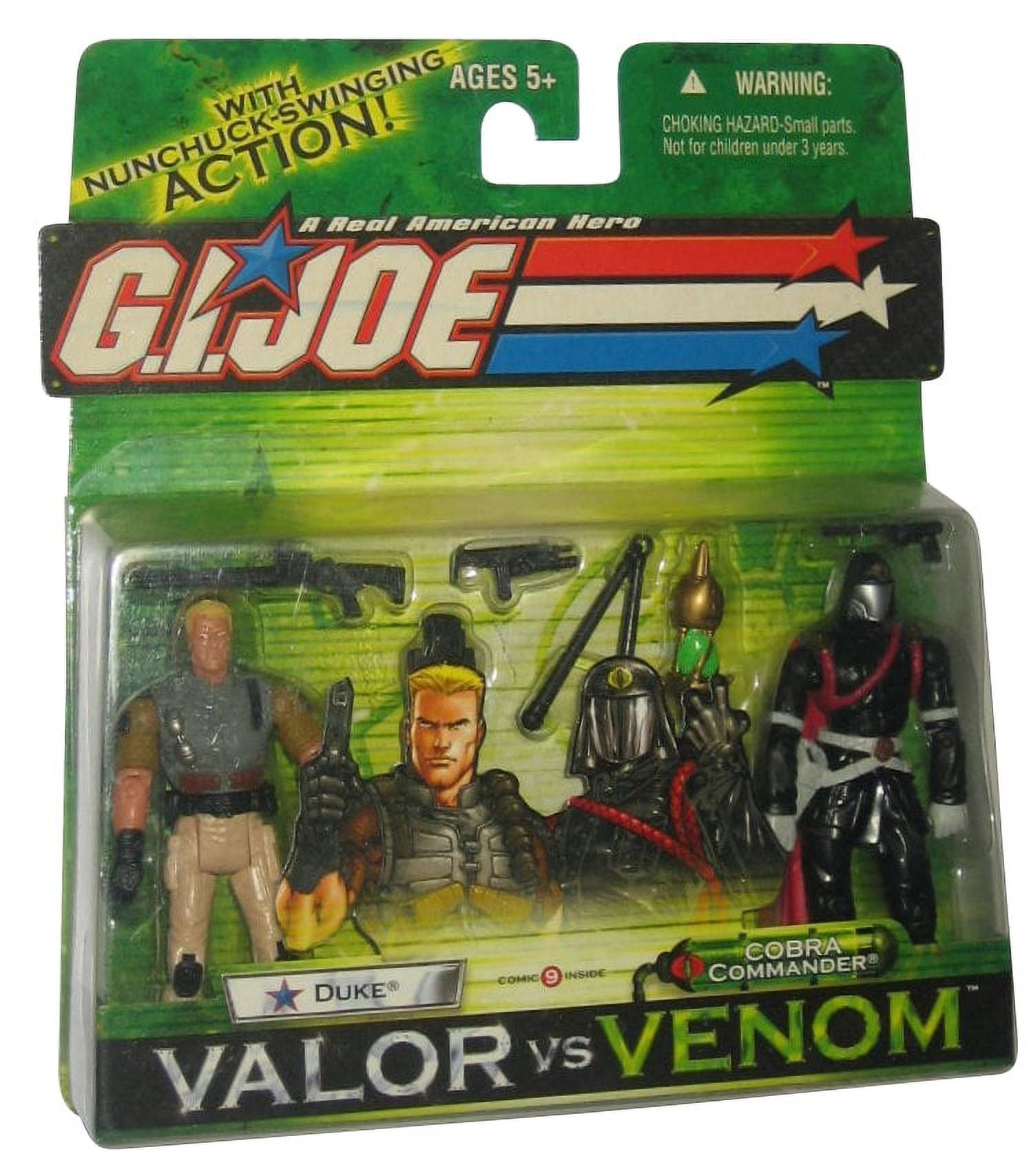 GI Joe Valor vs Venom Duke vs Cobra Commander Action Figure Set ...