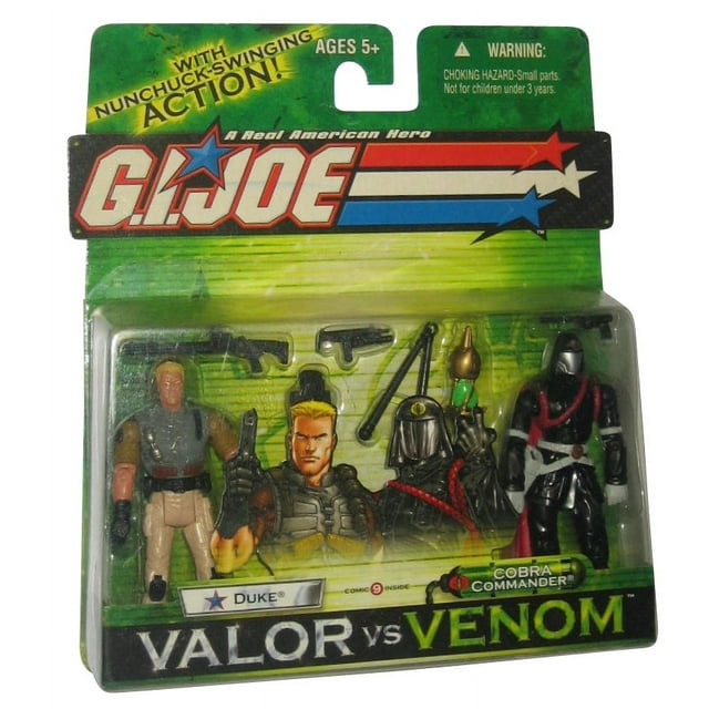 GI Joe Valor vs Venom Duke vs Cobra Commander Action Figure Set ...