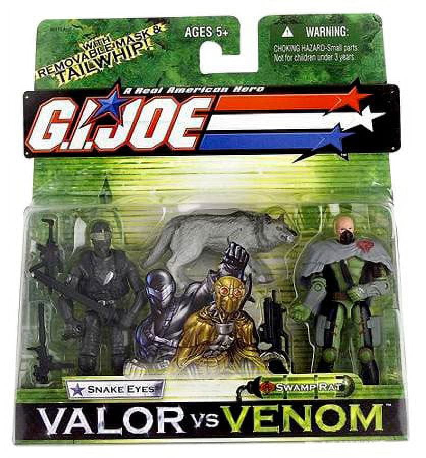 GI Joe Valor vs. Venom Snake Eyes & Swamp Rat Action Figure 2-Pack ...