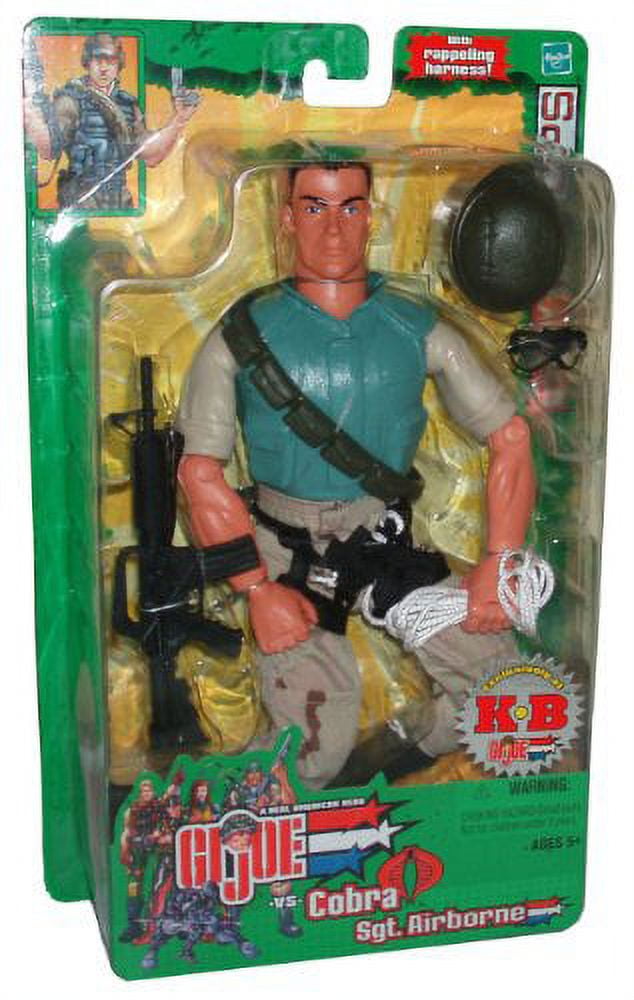 GI Joe vs. Cobra 12" Sgt. Airborne Action Figure KB Toys Exclusive 2003 ...