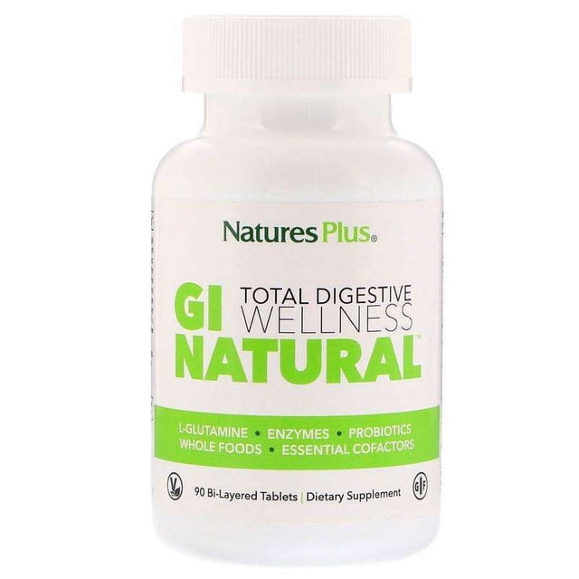 Nature's Plus GI Natural - Gluten Free Probiotic Supplement, 90 Tablets ...