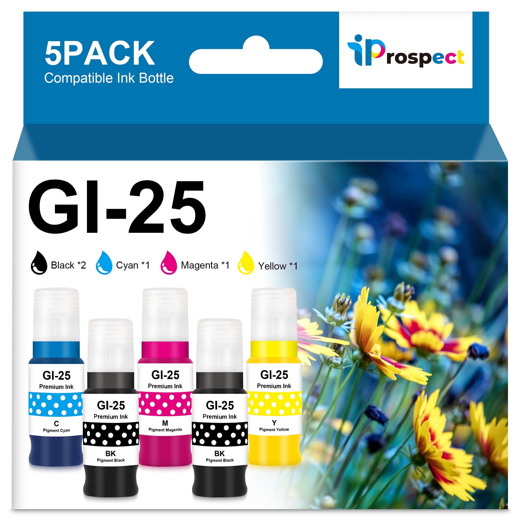 GI25 Ink Refill Bottles Replacement Compatible for Canon 25 GI-25 Ink ...