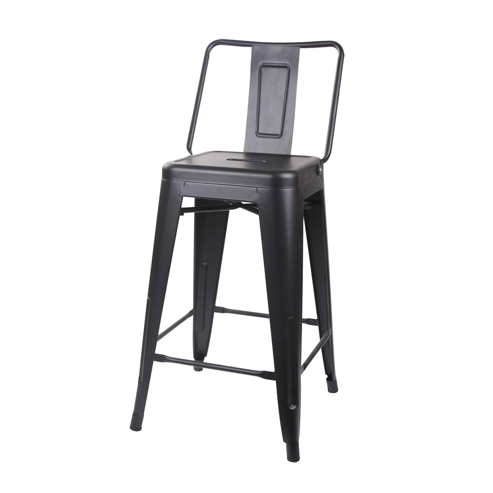 GIA Design Group 24 inch Home Counter Height Middle Back Metal Stool ...