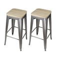 GIA Design Group 30 Inch Bar Height Backless Metal Stools with Light ...
