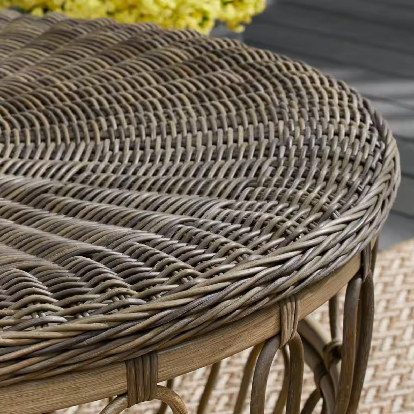 GIA Round Wicker Outdoor Accent Table - Walmart.com