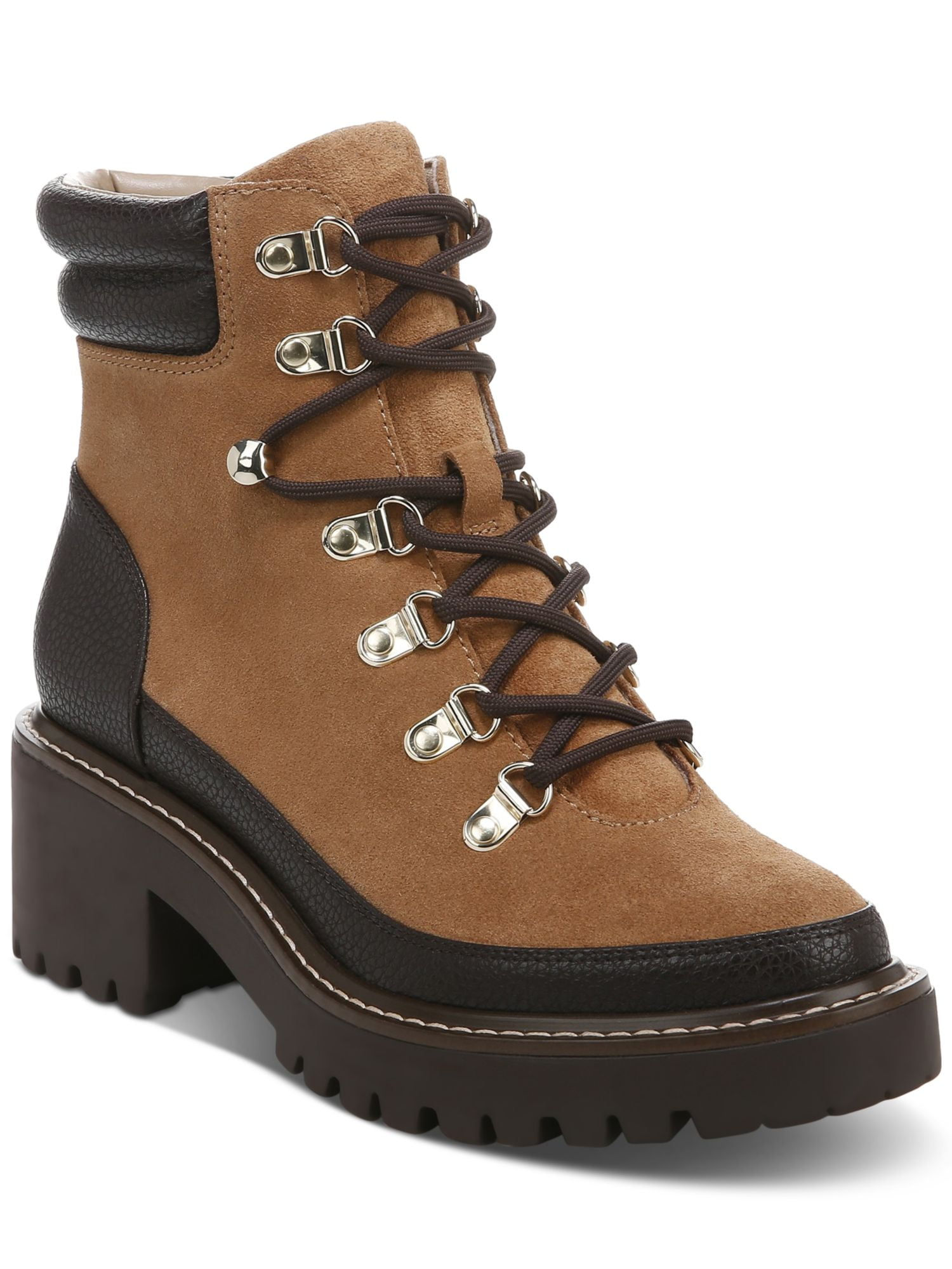 GIANI BERNINI Womens Brown Colorblocked Stripe Padded Collar Lug Sole ...