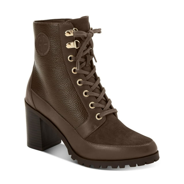 GIANI BERNINI Womens Brown Lace Up Front Cushioned Keeryn Almond Toe ...