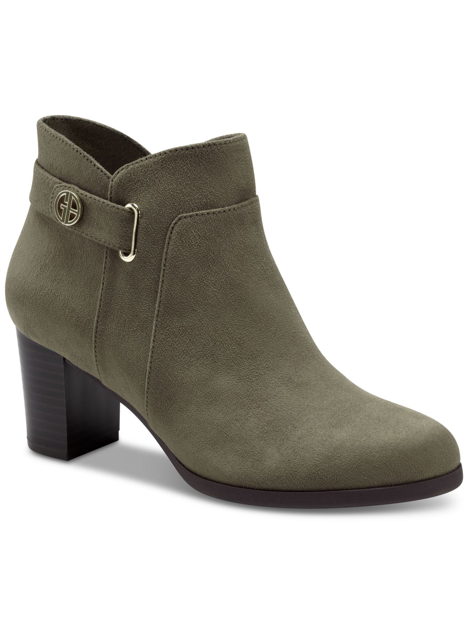 GIANI BERNINI Womens Green Hardware Strap Cushioned Artemyss Round Toe ...