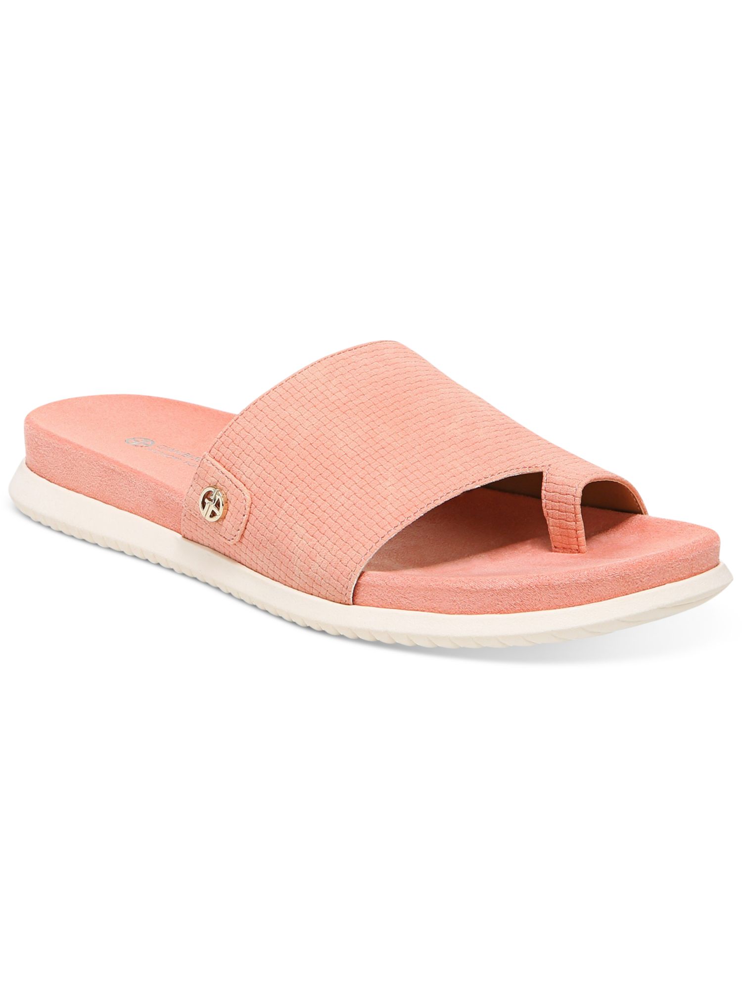 GIANI BERNINI Womens Pink Textured Goring Logo Cushioned Comfort ...