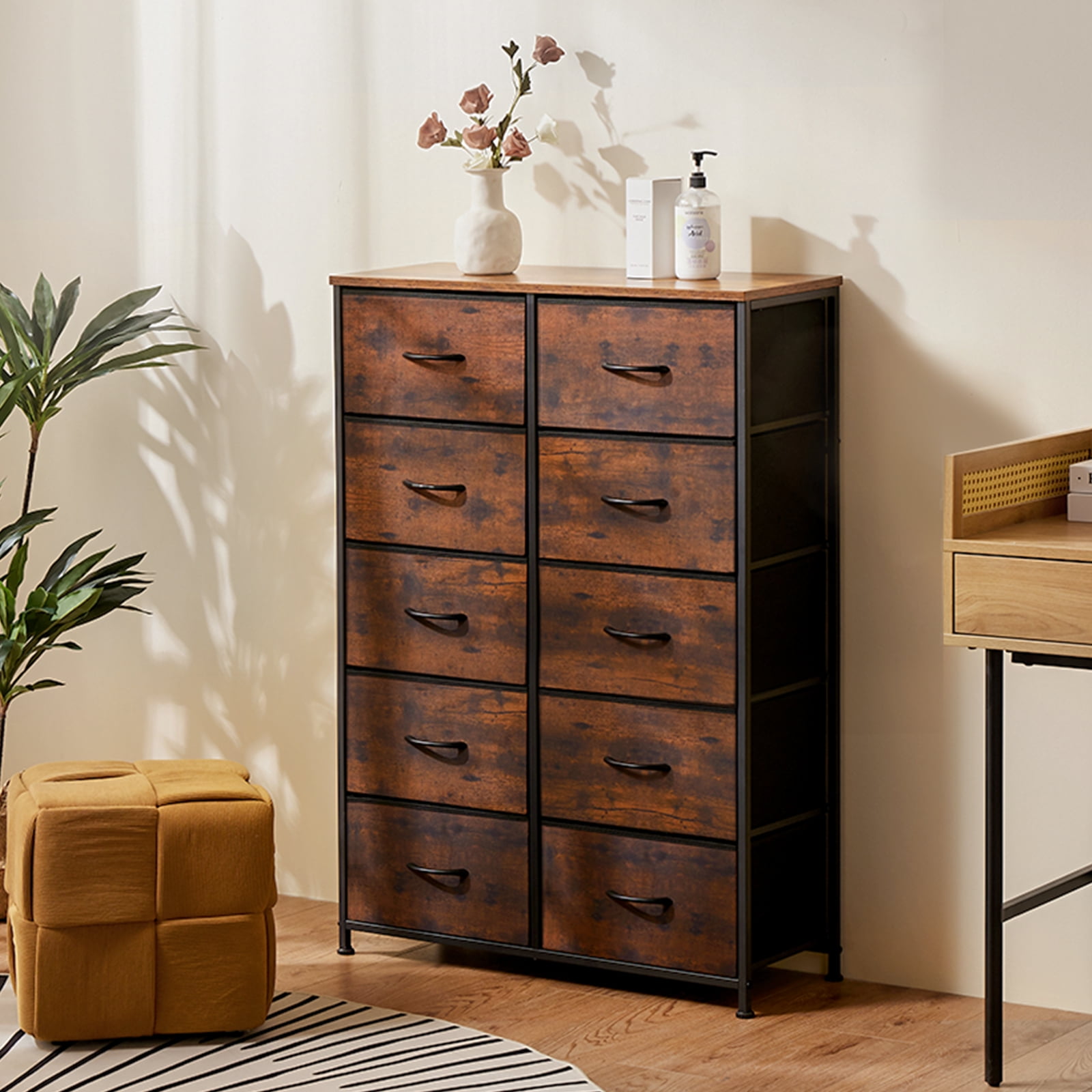 GIANNA 10 Drawer Dresser - Stylish Storage - Walmart.com