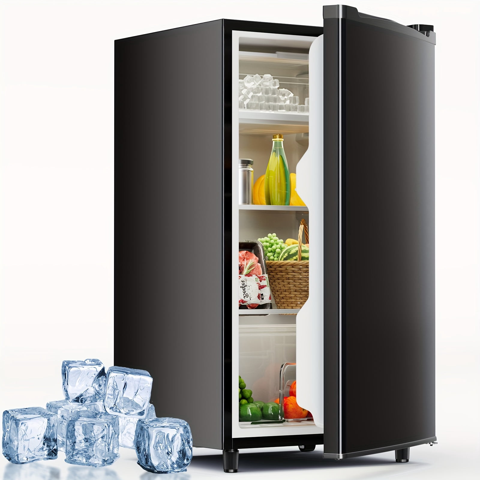 GIANNA 3.2 cu. ft. Single Door Mini Refrigerator with Freezer ...