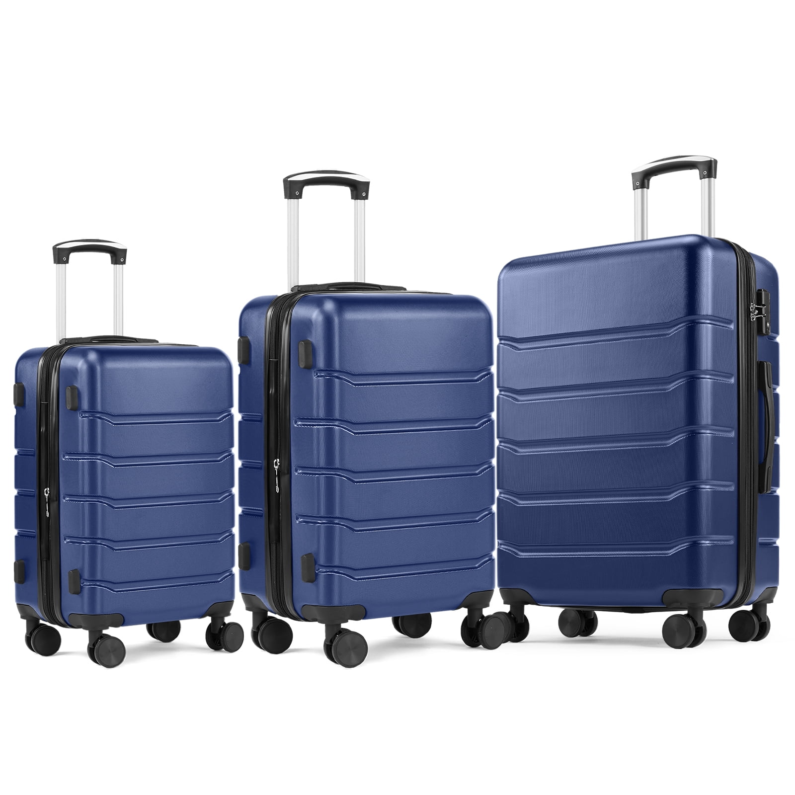 CONCETTA 3-Piece Luggage Sets, Hardside Luggage 20/24/28-Inch ...