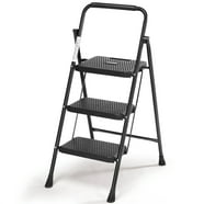 Rubbermaid RM-P2 Heavy Duty 2-Step Molded Plastic Stool with Large Non ...