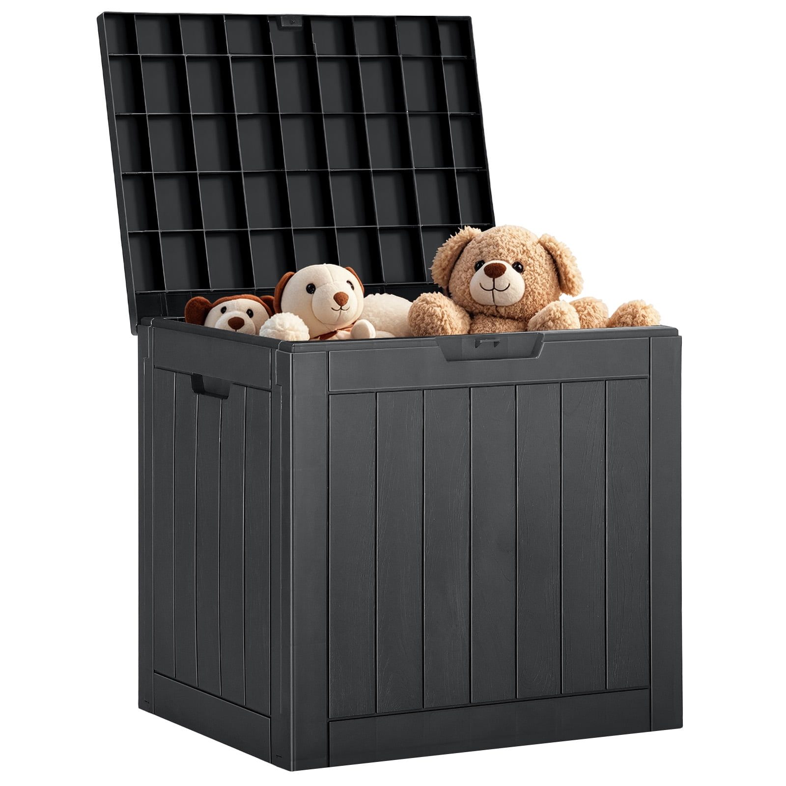 JOINSUN 31 Gallon Resin Outdoor Storage Box Patio Furniture Side Table ...