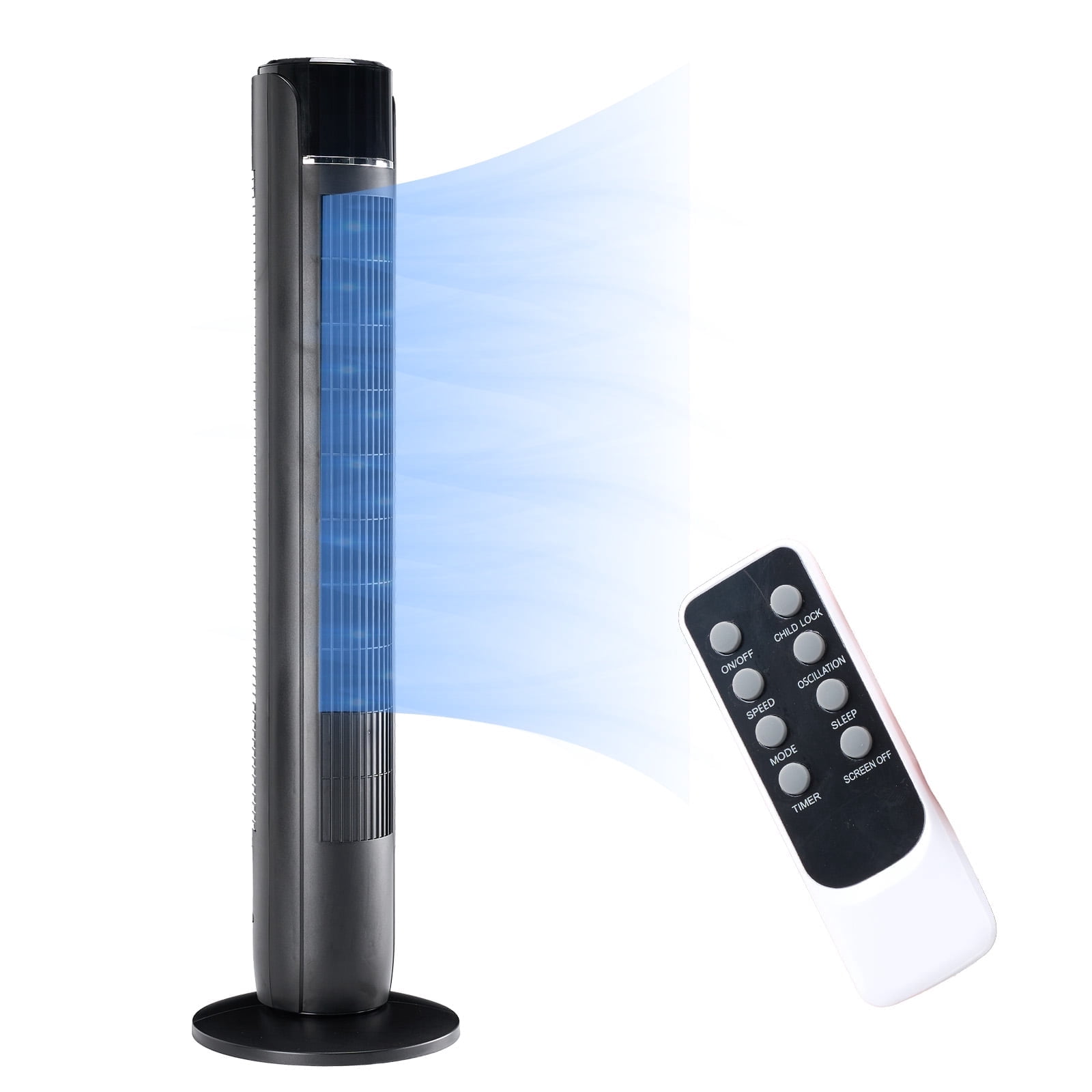 CONCETTA 36 inch Tower Fan with 20ft Airflow Range, 5 Speeds, 4 Modes ...
