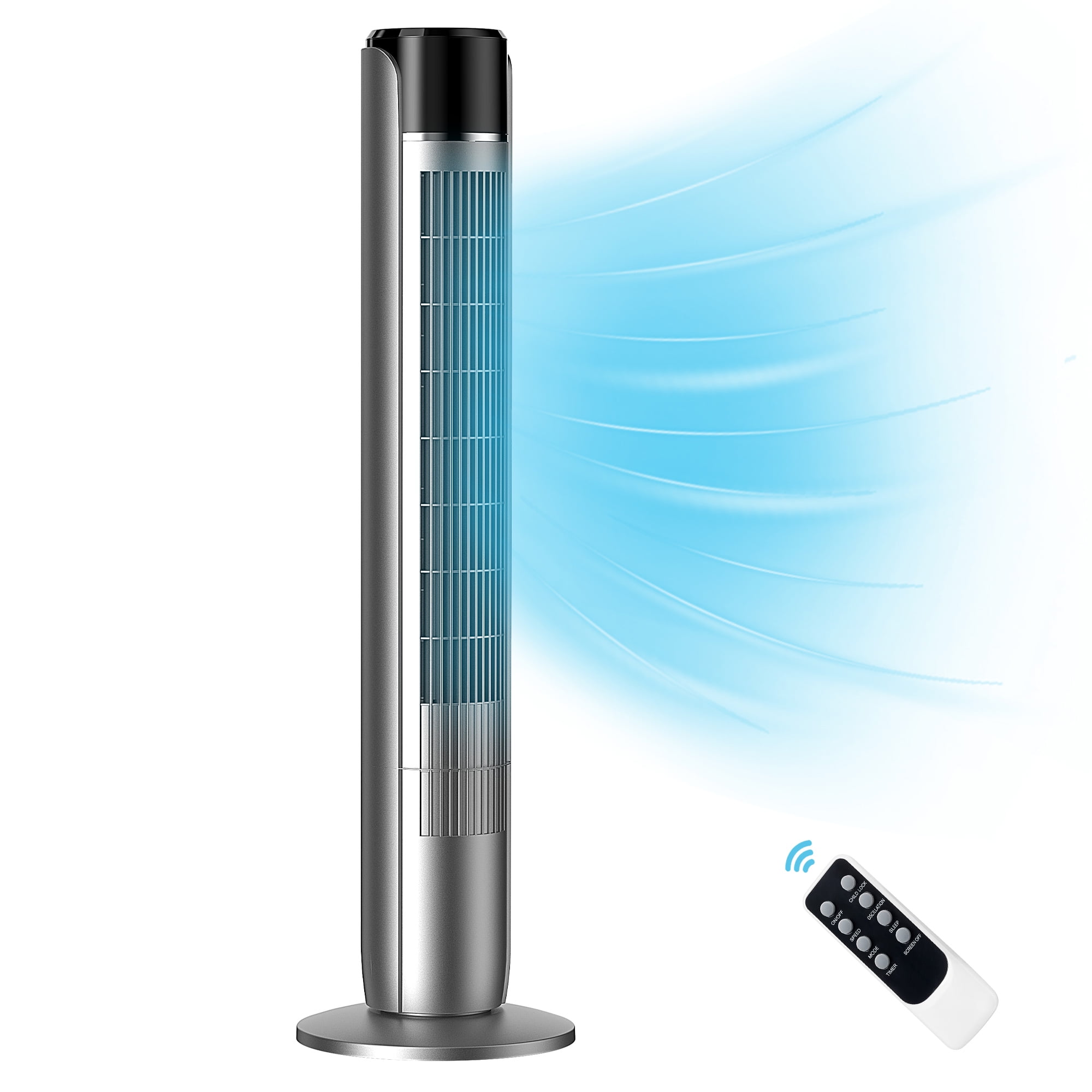 GIANNA 36" Tower Fan for Bedroom & Living Room, Powerful 25ft Airflow ...