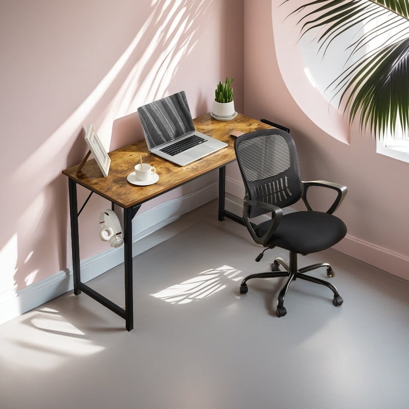 GIANNA 40-Inch Computer Desk & Mid-Back Swivel Office Chair Set for ...