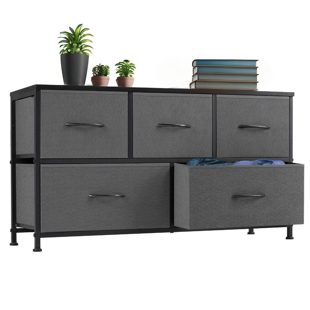 Free Shipping! Gianna 5-Drawer Dresser Grey Storage Organizer Furniture ...