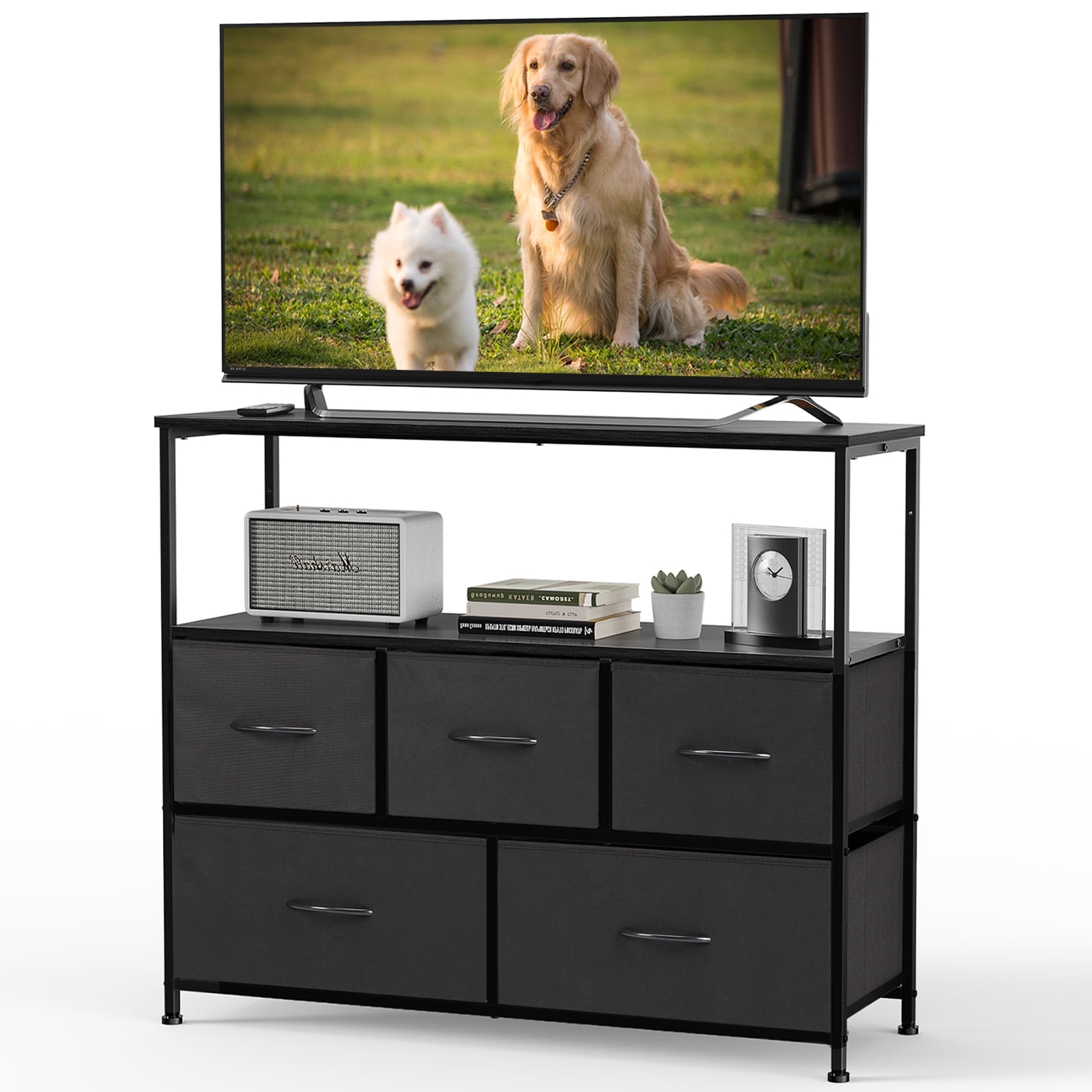 CONCETTA 5 Drawer Dresser with TV Stand for Bedroom, Tall Chest ...