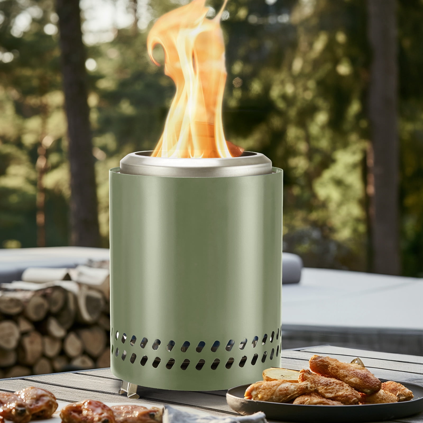 GIANNA 7" Table top Fire Pit, Smokeless Firepits with Carry Bag,304 ...