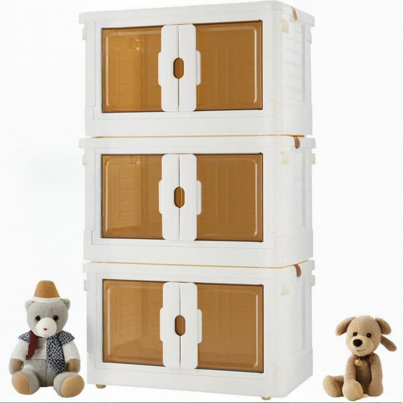 GIANNA 80QT Stackable Storage Bins with Lids, Portable and Lockable ...